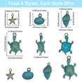 1 Set 32Pcs 4 Styles Ocean Theme Tibetan Style Alloy Pendants Mixed ...