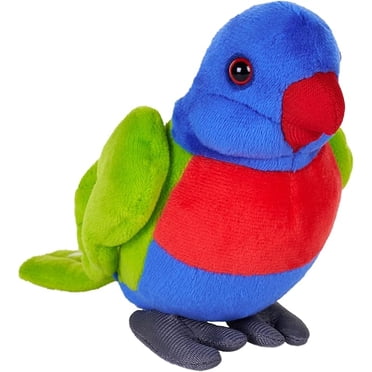 Wild Republic Huggers Green Parrot Plush Toy, Slap Bracelet, Stuffed ...