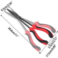 11" Long Nose Fishing Pliers, Straight & Bent Jaws, PTFE Coated ...