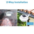 Yescom Outdoor 3 LED Solar Power Gutter Light IP44 Cool White Yard ...