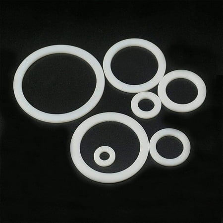 PTFE Flat Gasket White O-Ring Sealing Washers for Laboratory and ...