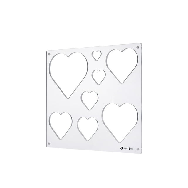 Made from Hardened-Acrylic 1/4" 8-in-1 Heart Inlay Template | Router ...