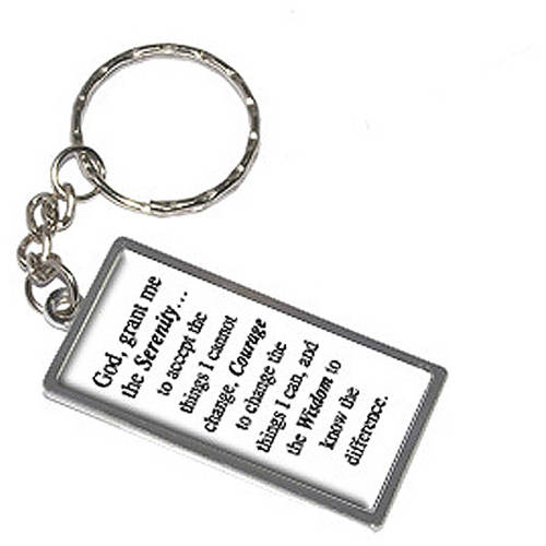 Serenity Prayer Keychain Key Chain Ring - Walmart.com