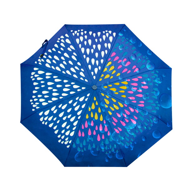 Paraguas Azul Mágico Automático De Gotitas Cambia De Color Importadora ...