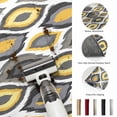 Abstract Art Washable Area Rug 3x5 Modern Diamond Patterns Yellow Grey ...