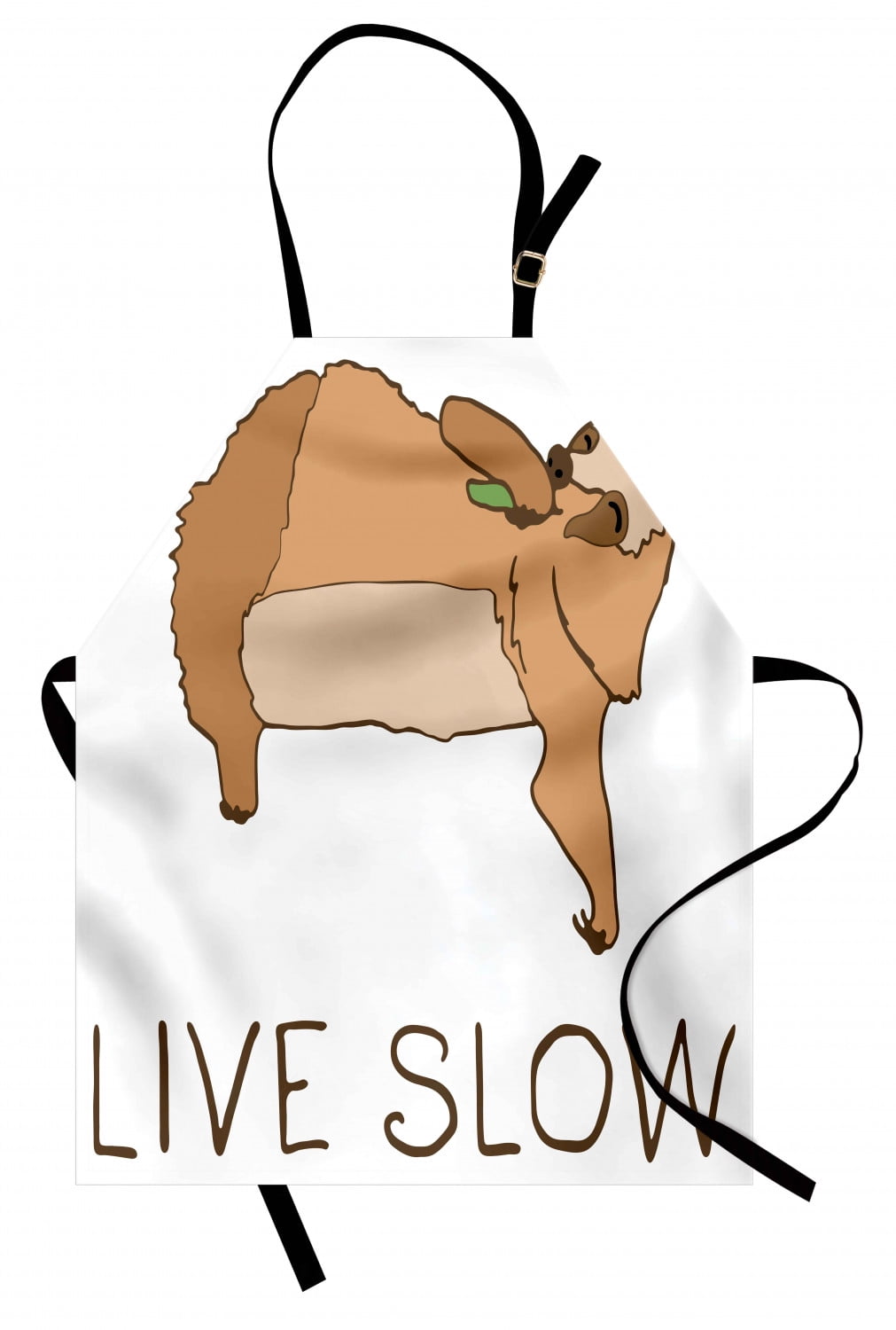 Sloth Apron Relaxed Happy Animal Lying and Eating Cute Character Live ...