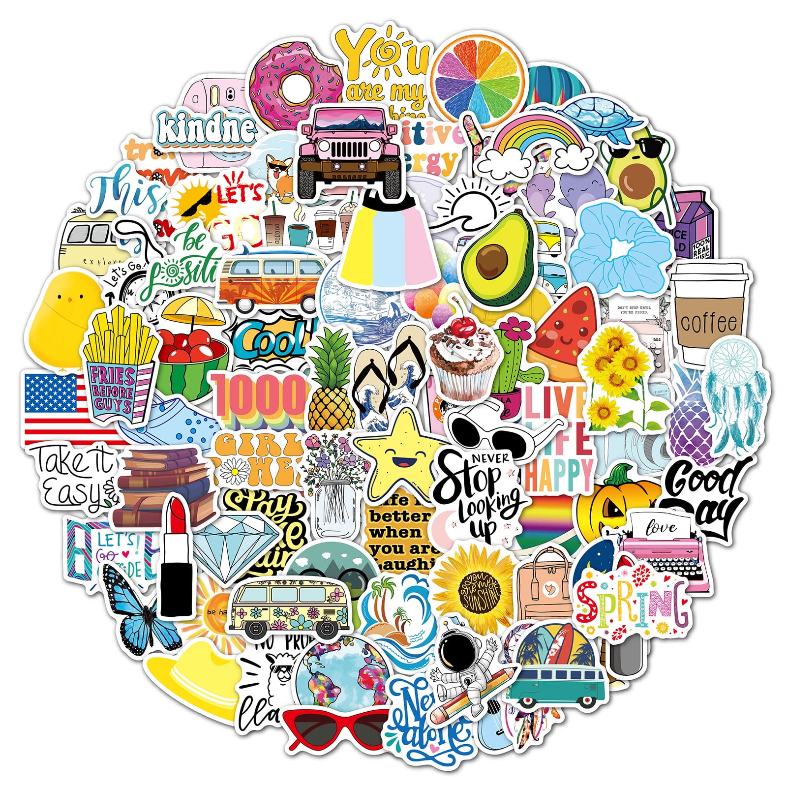 Click here for Pangjifa Stickers For Water Bottles  100 Pack/Pcs... prices