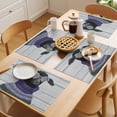 Black Sheep Cotton Linen Placemats Set of 4, Glasses Purple Sweater ...