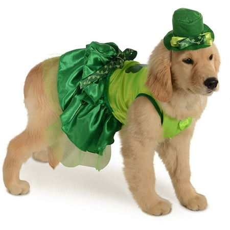 Irish Girl Lucky Dog Pet Costume St. Patricks Day Saint Paddy's SM MD ...