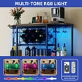 ModFusion Bar Cabinet with Power Outlet, Adjustable LED Lights, Goblet ...