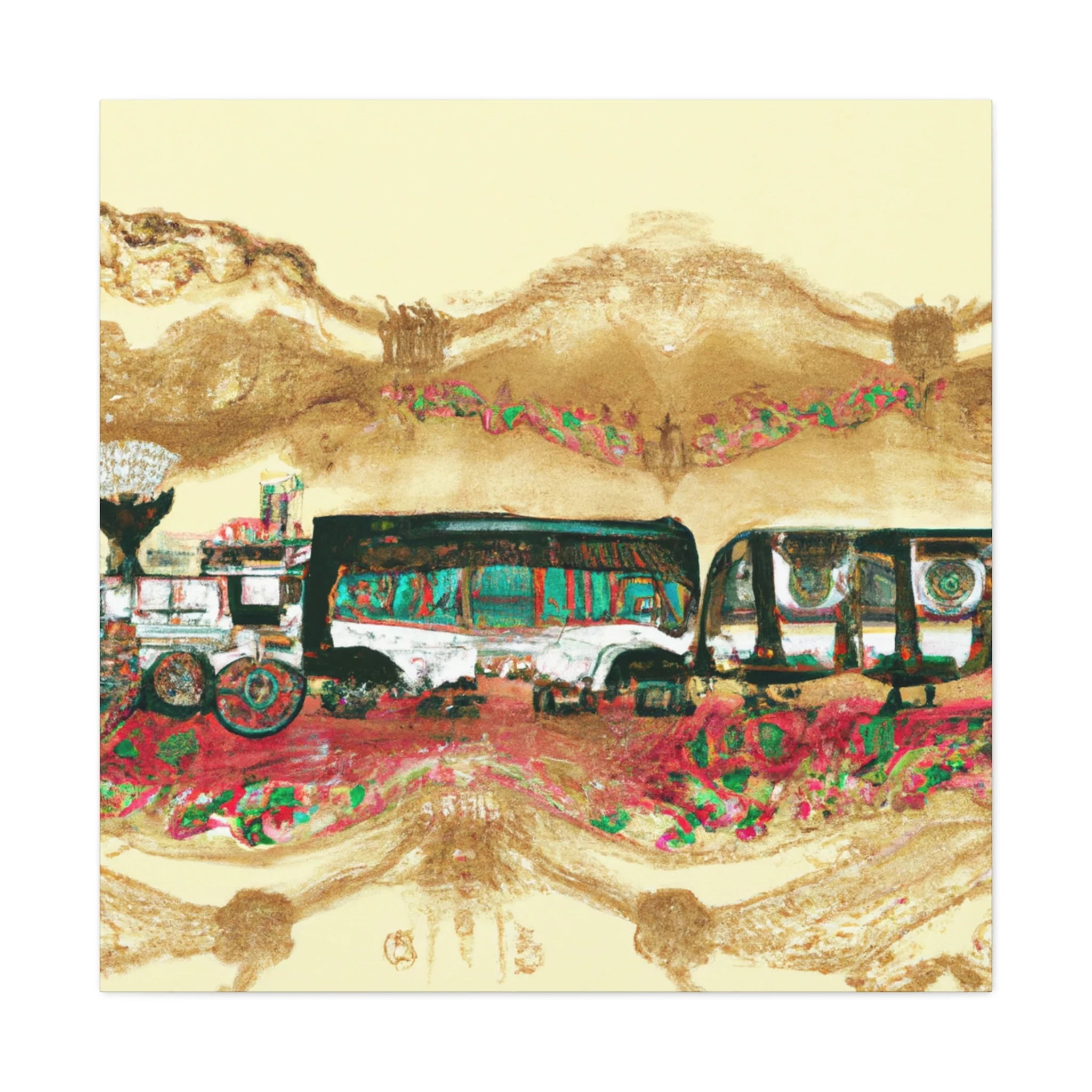 The Chugging Train - Canvas - Walmart.com