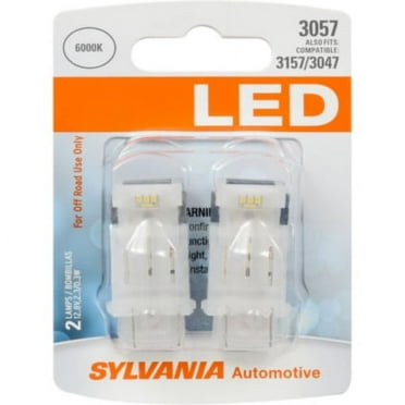 SYLVANIA 2-Pack 3157 P27/7W Long Life Miniature Automotive Light Bulbs, Durable and Low ...