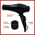 Red Pro Hair Dryer 3500W Turbo Titanium Blow Dryer with Detangler Comb ...