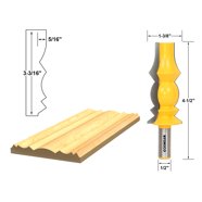 Yonico Small Door Panel & Baseboard Ogee Molding Router Bit - 1/4 ...
