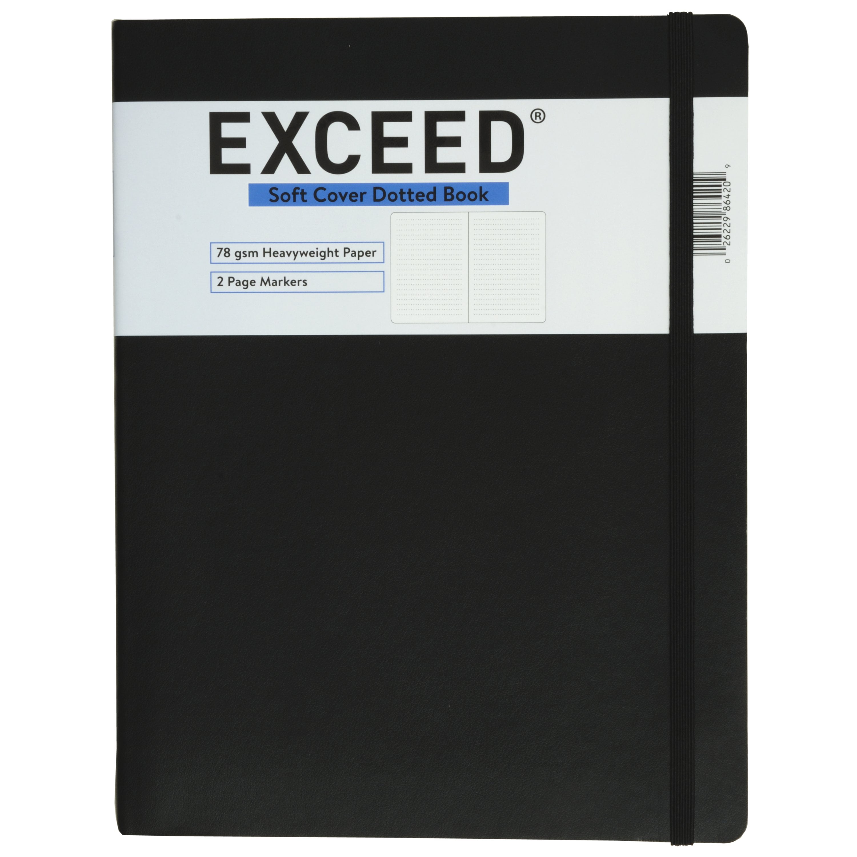 Exceed Large Journal, Dot Grid, 96 Pages, 7.5" x 9.75", Black, 86420 ...