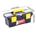 10-Inch Plastic Tool Box with Removable Tray | Double-Layer Storage ...