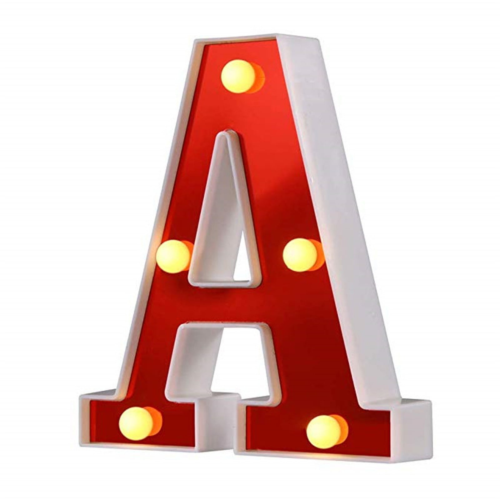 Red 16CM LED letters Lights Name Wedding Party Birthday Valentine's Day ...