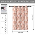 Bichon Frise and Floral Pink Pattern Blackout Curtains,Triple Weaved ...