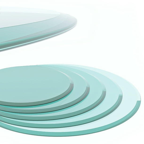 Round Glass Table Tops in Various Sizes - Tempered Glass, Flat/Round ...