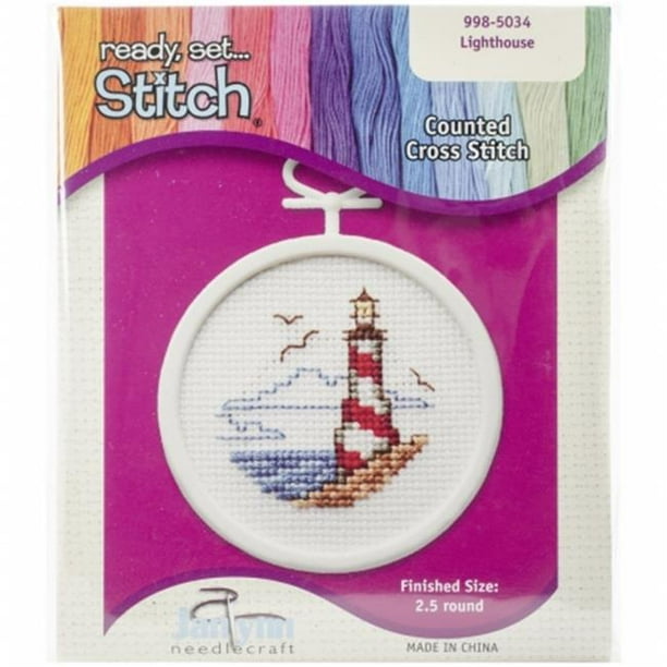Janlynn Lighthouse Mini Counted Cross-Stitch Kit, 1 Each - Walmart.com ...