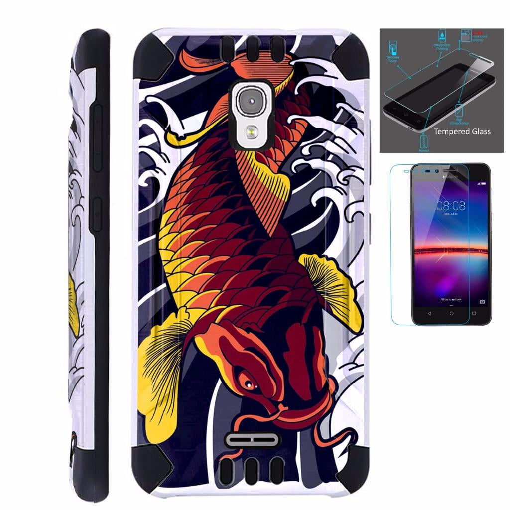 Compatible Wiko Ride (Boost) Case + Tempered Glass Slim Dual Layer ...