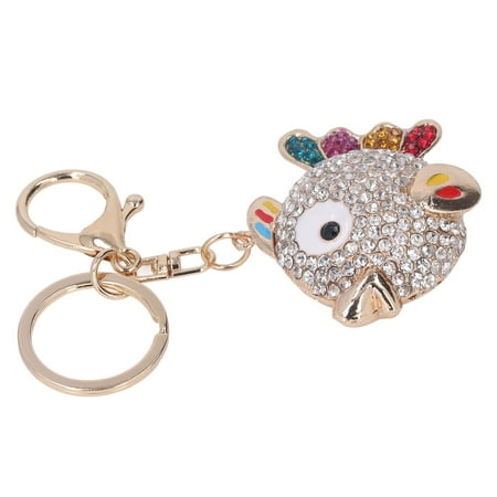 Rhinestones Fish Keychains, Tropical Cartoon Fish Shiny Metallic Luster ...