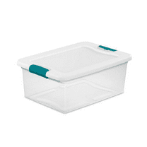 Sterilite 15Qt & 6Qt Latch Box Plastic Storage Containers, 24 Pack ...