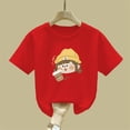 Girls T-Shirt for Kids | Cute Red Cartoon Graphic Tee | 100% Cotton ...