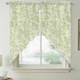 Abstract Fiber Line Swag Curtain Valance for Window 2 Panels Spring ...