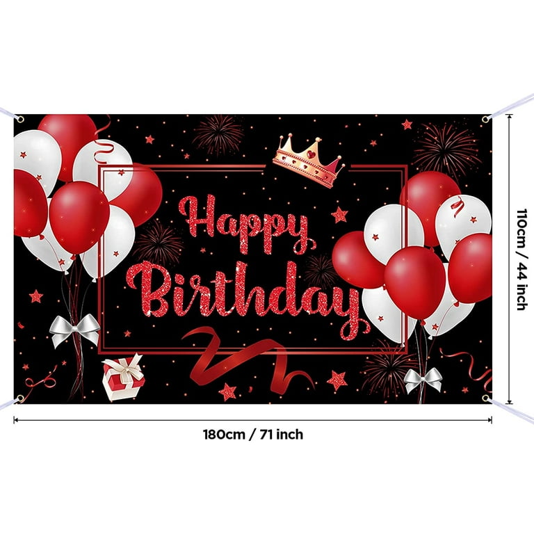 Happy Birthday In Black And Red