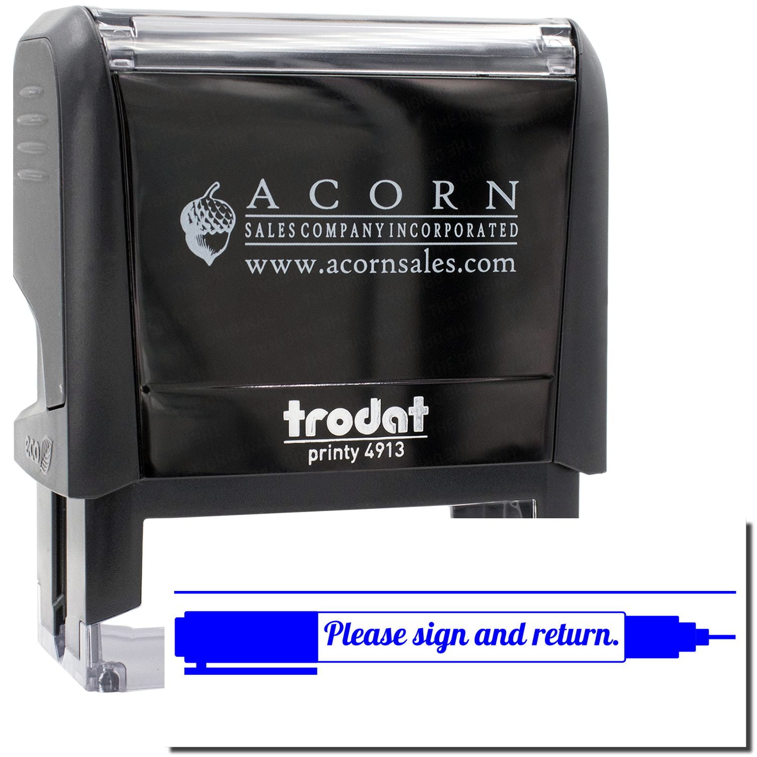 Large Self-Inking Please Sign and Return with Pen Stamp, Trodat Printy ...