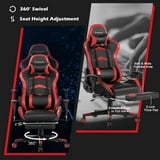Goplus Ergonomic Gaming Chair for Adults with Lumbar Support, Footrest ...