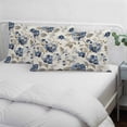Blue Gray Spring Floral Body Pillow Cover, Pillowcase Protectors with ...