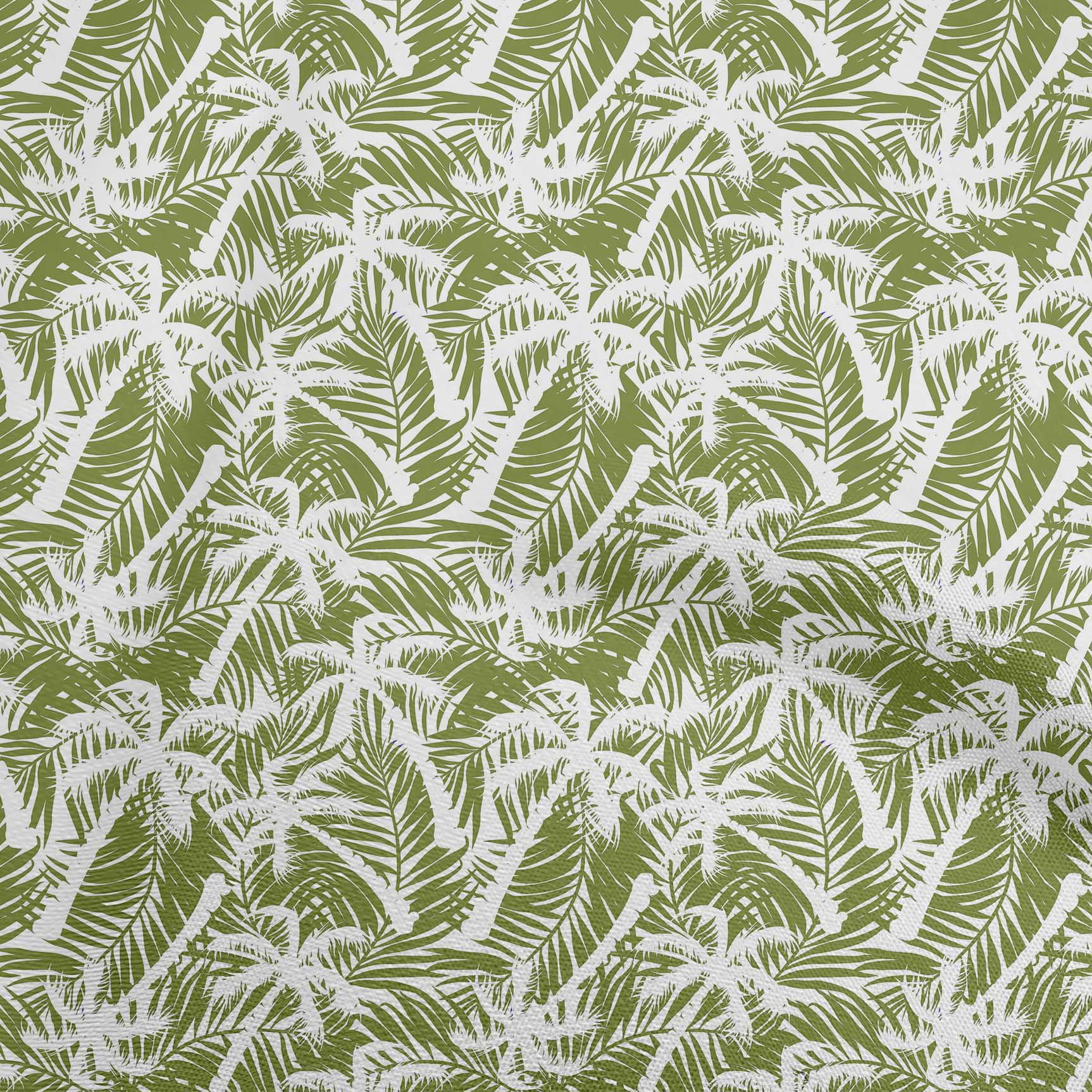 oneOone Velvet Olive Green Fabric Tropical Palm Tree Diy Clothing ...