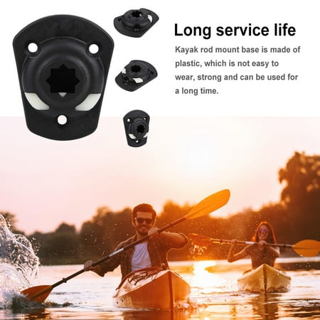 2 Pieces Kayak Rod Holder Accessories Raft Plastic Mount Base Slide ...