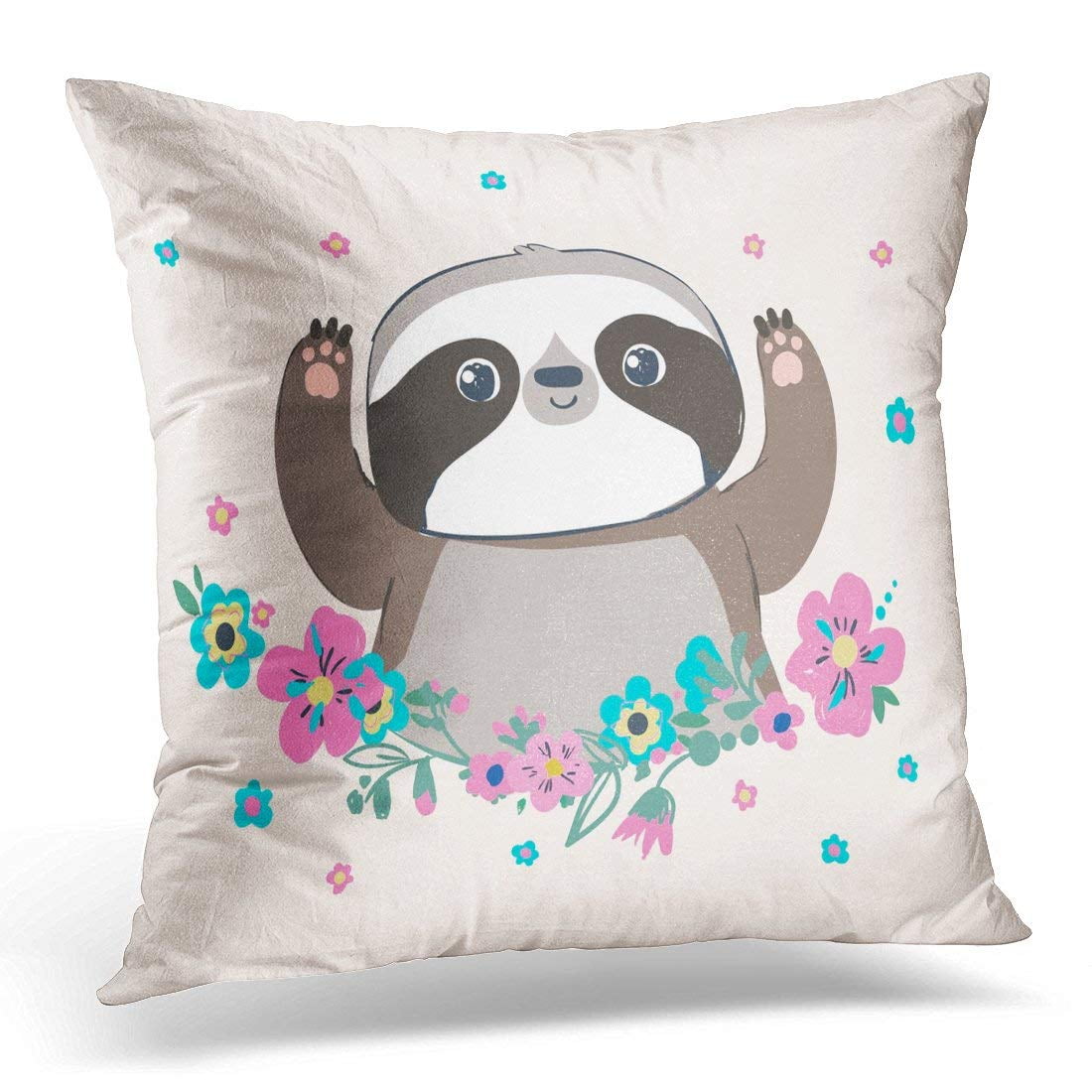USART Cartoon Brown Baby Cute Animal Sloth Children Girl Colorful ...