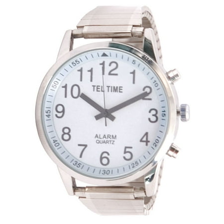 MaxiAids - Mens Touch Talking Watch - Extra Large Chrome - Expansion ...