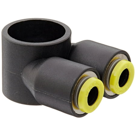 Legris 3549 06 17 Nylon Push-to-Connect Fitting, 90 Degree Twin Banjo Elbow, 6 mm Tube OD x 3/8 ...