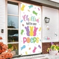 Easter Door Cover, Happy Easter Bunny Door Decorations Chillin With My ...
