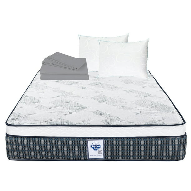 Colchón Matrimonial Spring Air Cardona + 2 Almohadas Oso + Sábanas ...