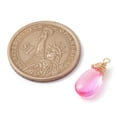 50pc Transparent Glass Pendants with Real 18K Gold Plated Copper Wire ...