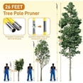 VINGLI 26FT Manual Pole Saw for Tree Trimming, Extendable Tree Pruner ...