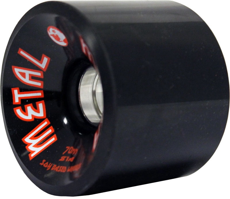 LUV YO MUTHA METAL Longboard Wheels CNC ALUMINUM CORE 70MM 81A BLACK ...