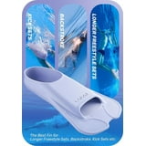 Swim Training Fins Soft Silicone Lap Swimming Short Floating Flippers ...