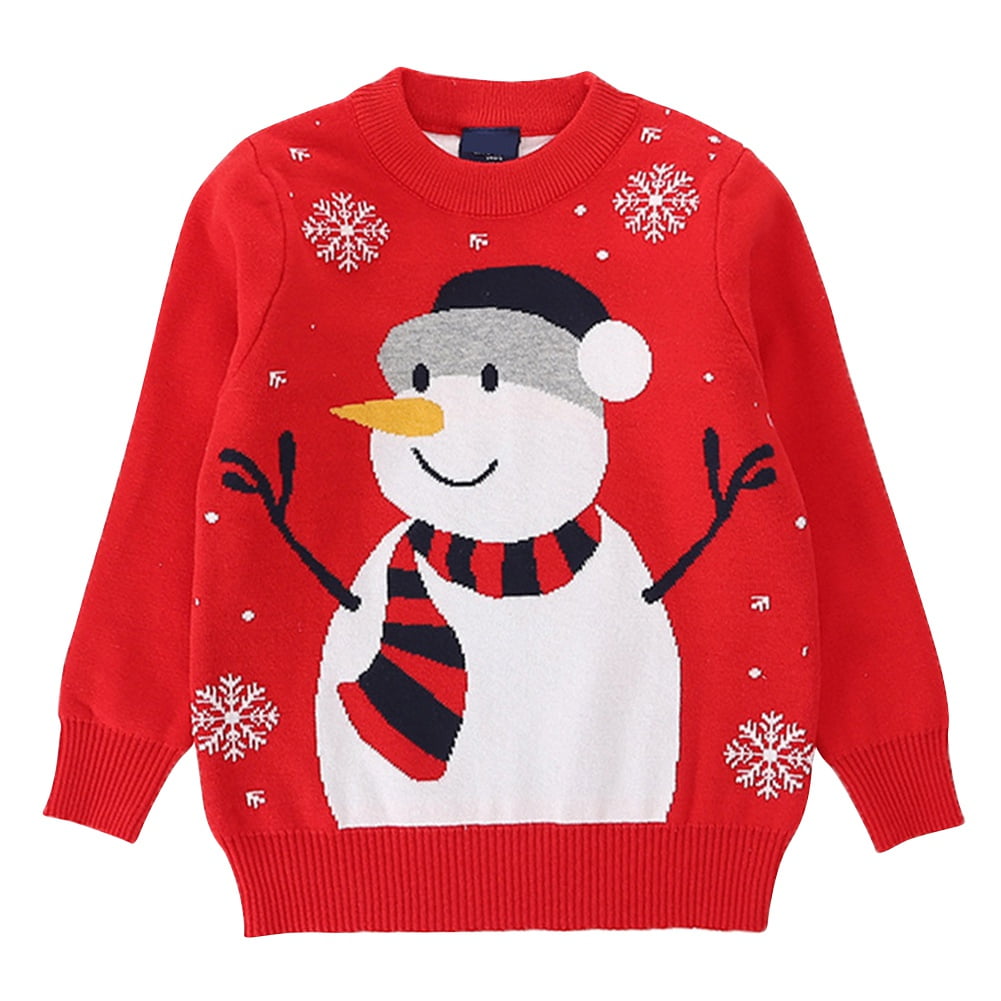 1-6T Children Baby Boys Girls Snowman Christmas Sweaters Xmas Best Gift ...