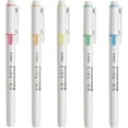 KIRE-NA Highlighter Set, Basic 5 Colors, Chisel and Fine Tip, Quick-Dry ...