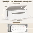 Metal Cable Management Box White Large Home Office Cord Storage ...