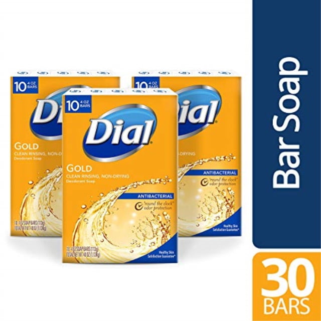 dial antibacterial bar soap, gold, 30 count - Walmart.com