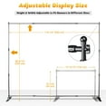 InstaHibit 10x8 ft Banner Stand Adjustable Step and Repeat Stand ...