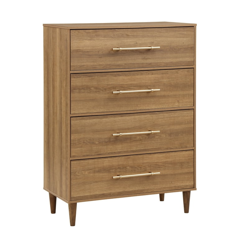 Furniture of America Odessa 4 Drawer Wood Light Oak Chest